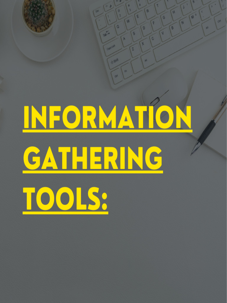 Information Gathering Tools | PDF