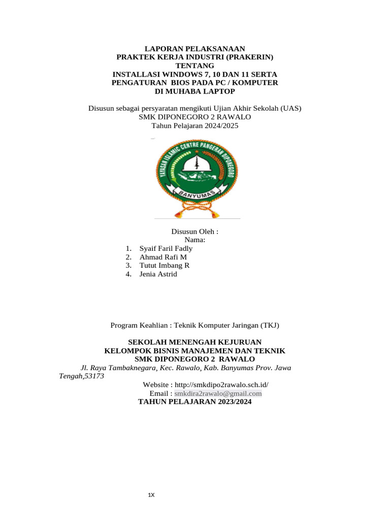 File Baru Laporan Mas Rapi | PDF | Bisnis | Komputer