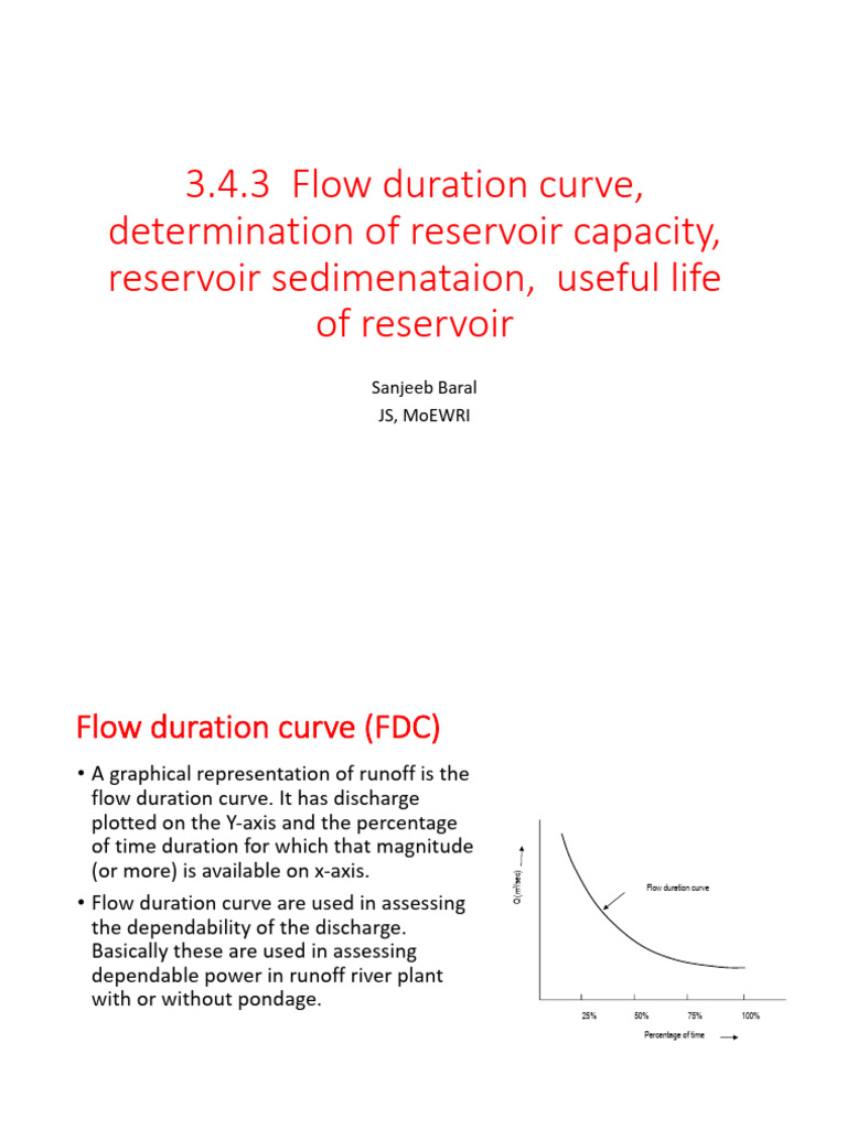 3.4.3 - FDC - Reservoir Cap and Sedimentation | PDF | Dam | Erosion
