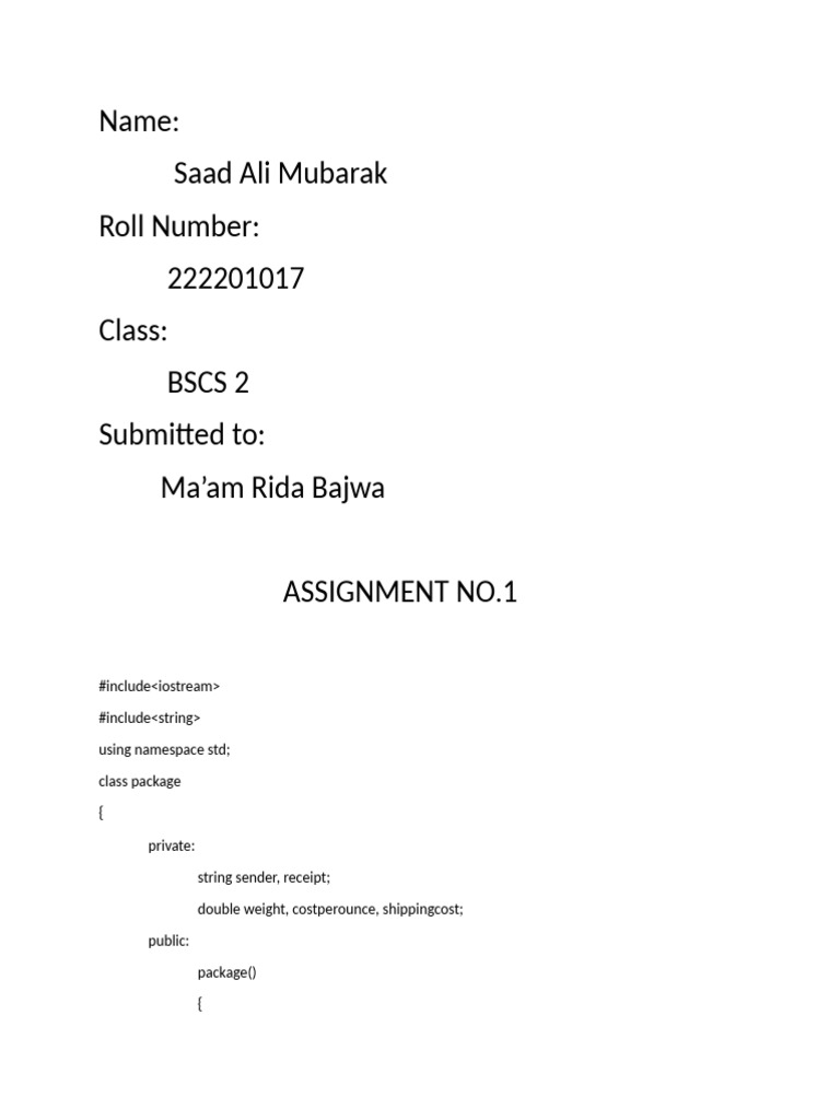 OOP (Lab) Assignment | PDF | Computer Programming | Software Engineering