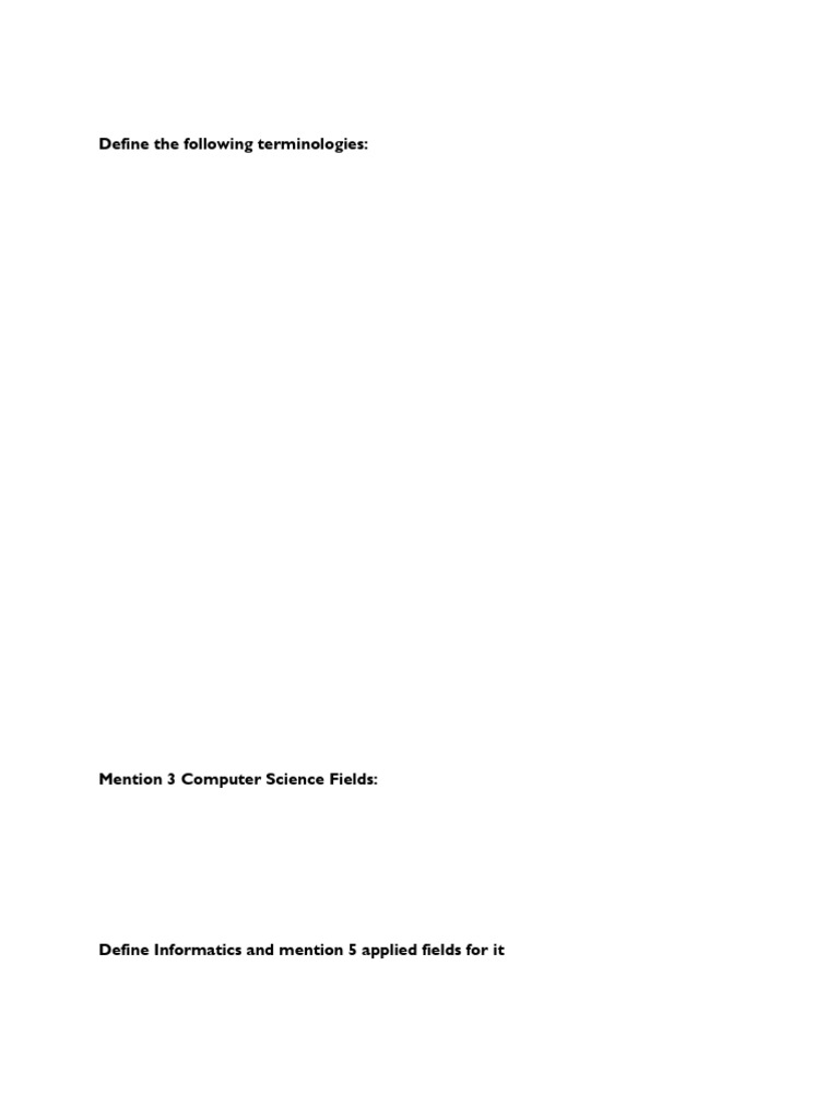 exercise 1 CS (1) | PDF | Computer Science | Computing