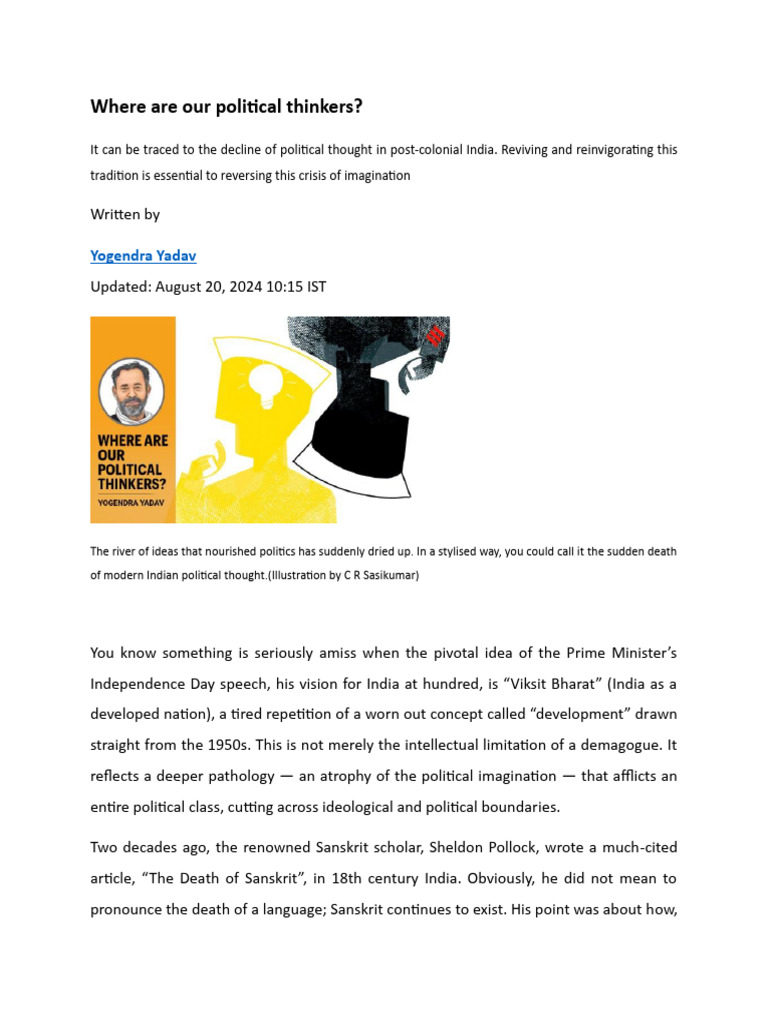 Reviving Indian Political Thought | PDF | Social Science | History