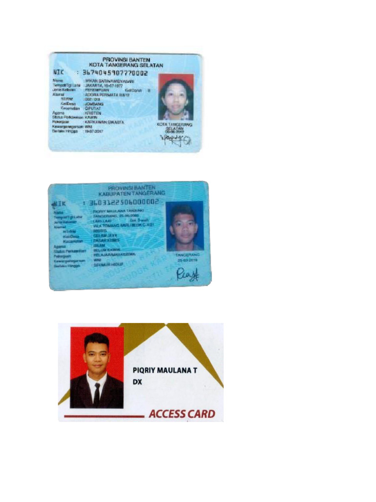 KTP Bu Wikan+Piqriy+ID Card | PDF
