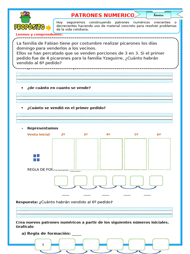 U4 s1 Ficha d4 Mat Patrones Numericos II | PDF
