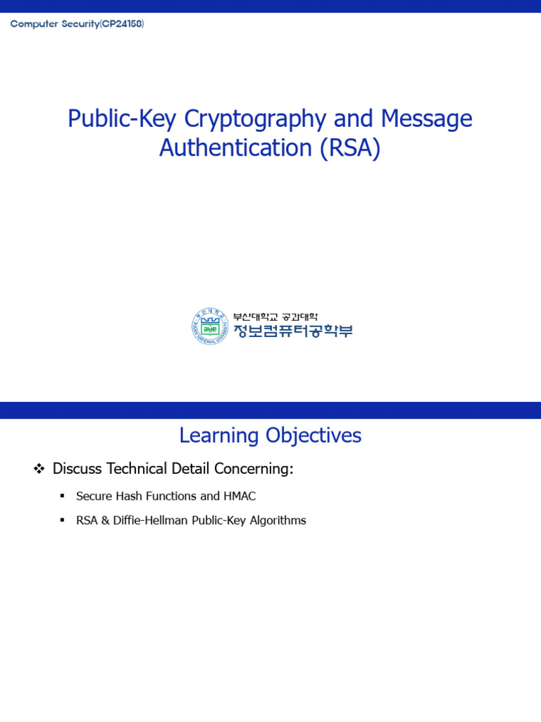 10public Key Cryptography And Message Authentication Rsa Pdf Cryptography Key Cryptography