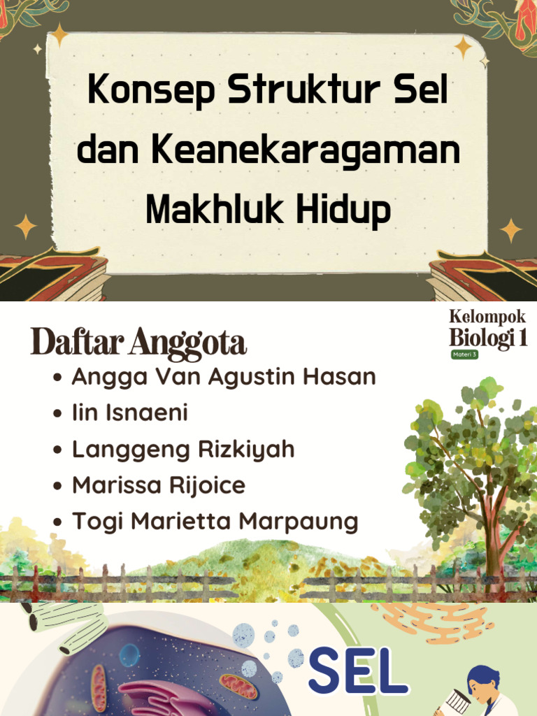 Kelompok Biologi 1 - Konsep Struktur Sel | PDF