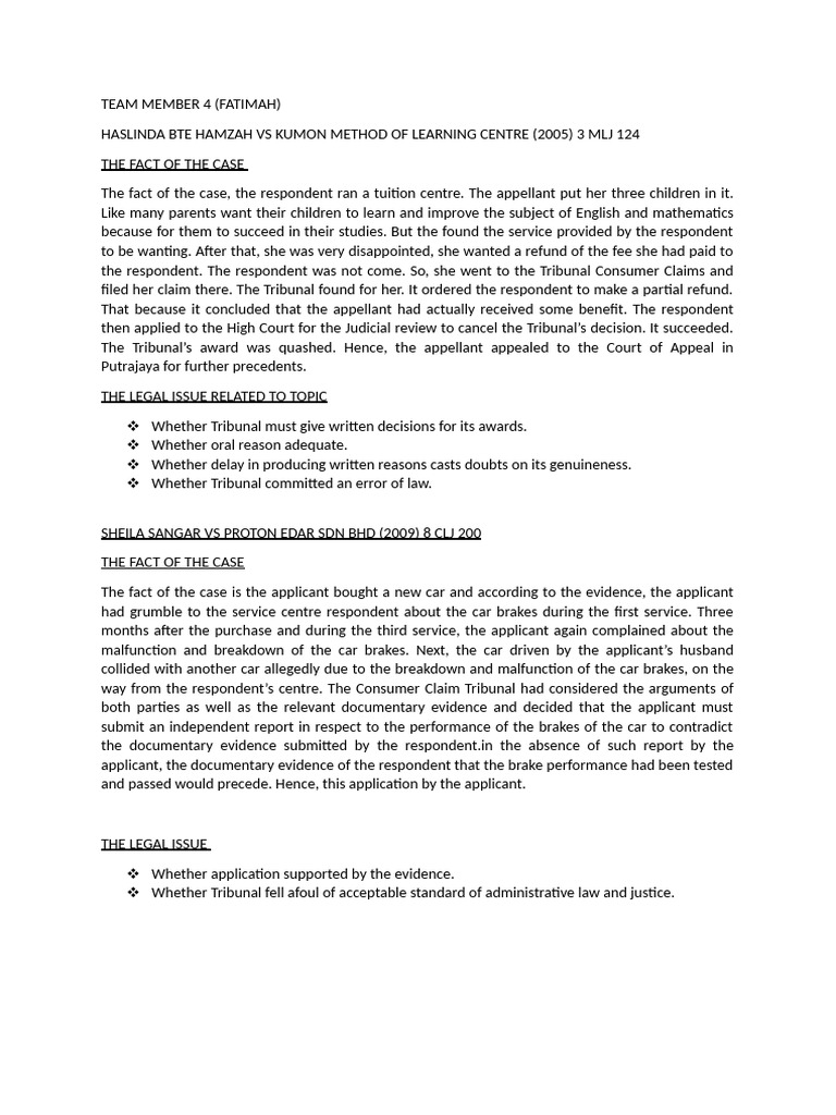 Tribunal Consumer Claims in Malaysia | PDF | Tribunal | Political Law
