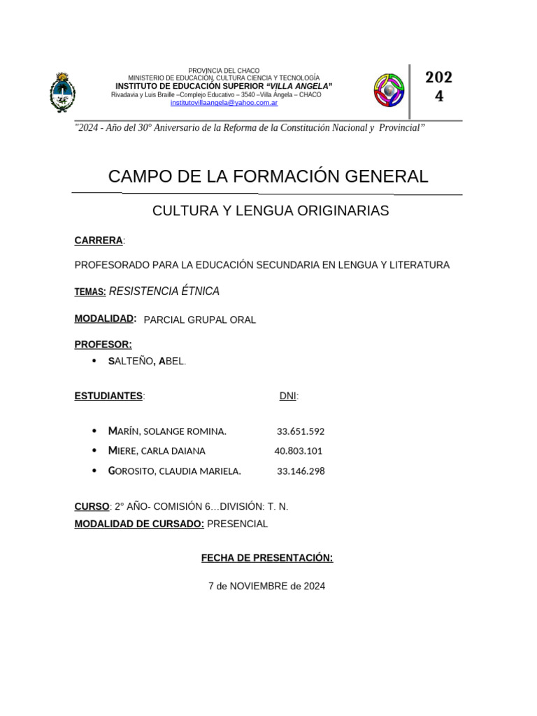 Final de Clo-Resistencia Étnica | PDF | Historia