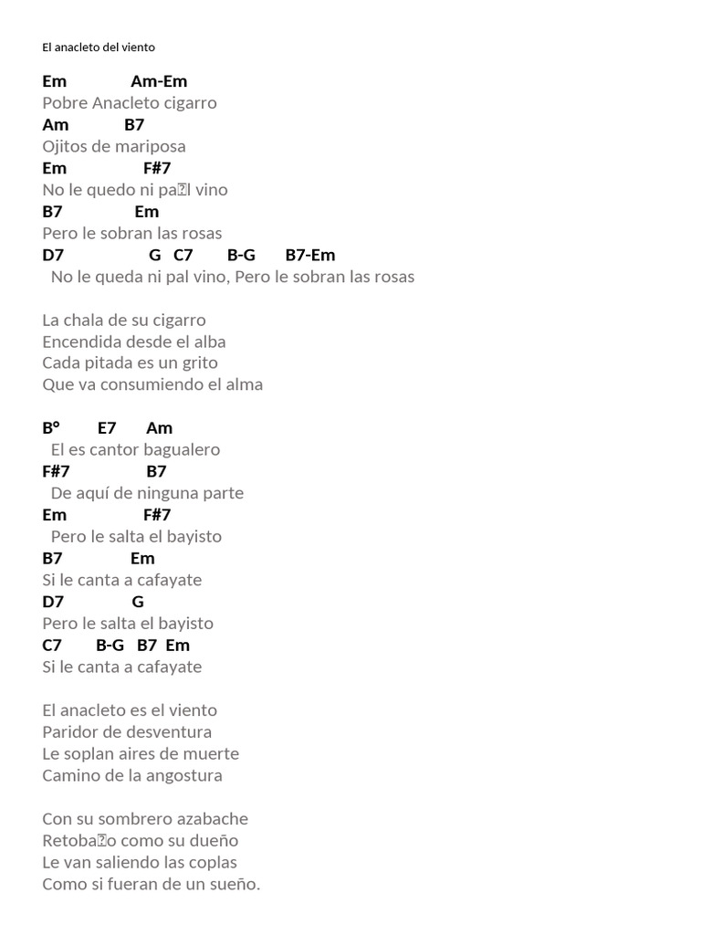 El Anacleto Del Viento | PDF