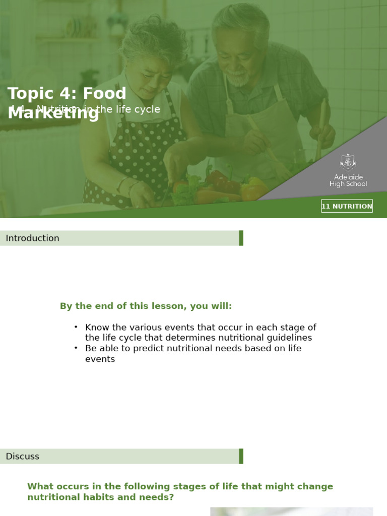 Nutrition Across the Life Cycle | PDF | Adolescence | Diet & Nutrition