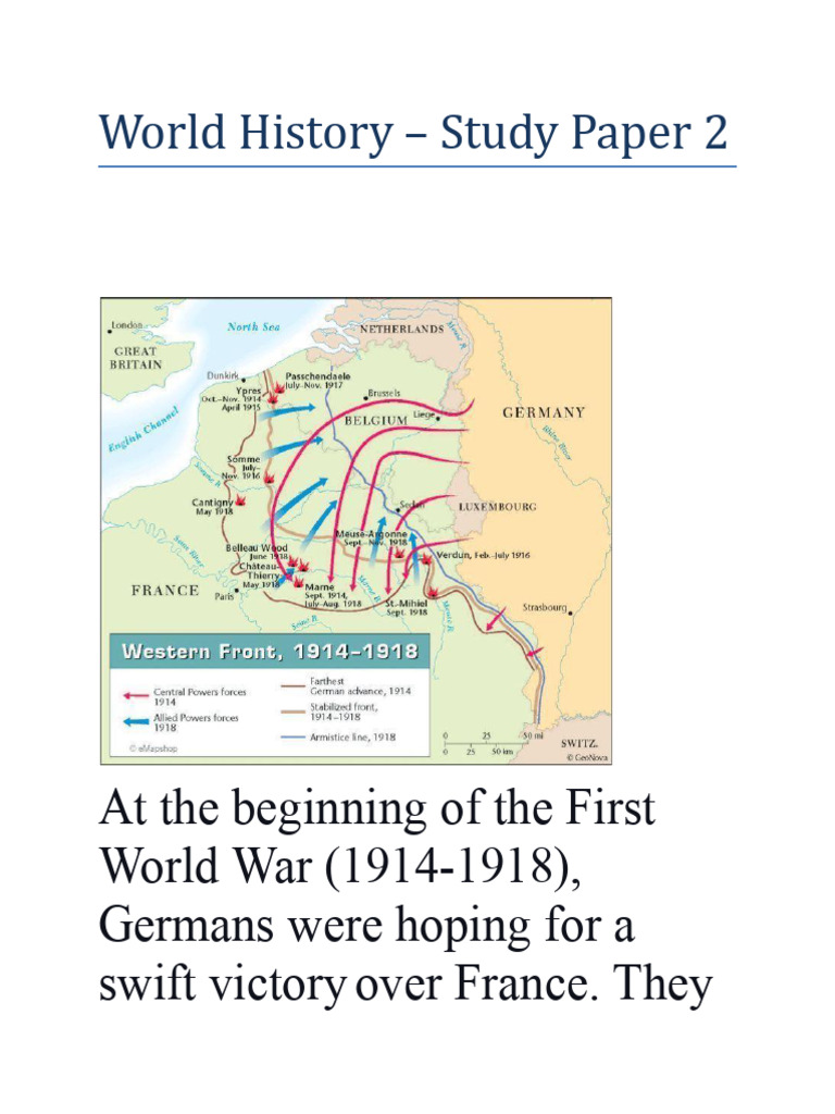 WWI Overview: Stalemate and Strategies | PDF | Trench Warfare | Warfare