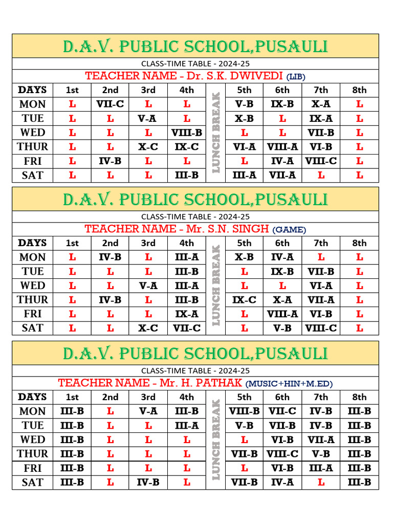 Rev. TEACHER WISE ROUTINE | PDF