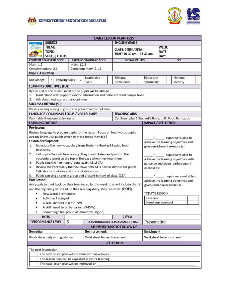 Bi Y3 LP TS25 Module 6 (LP81-96) 2024 | PDF | Lesson Plan | Learning