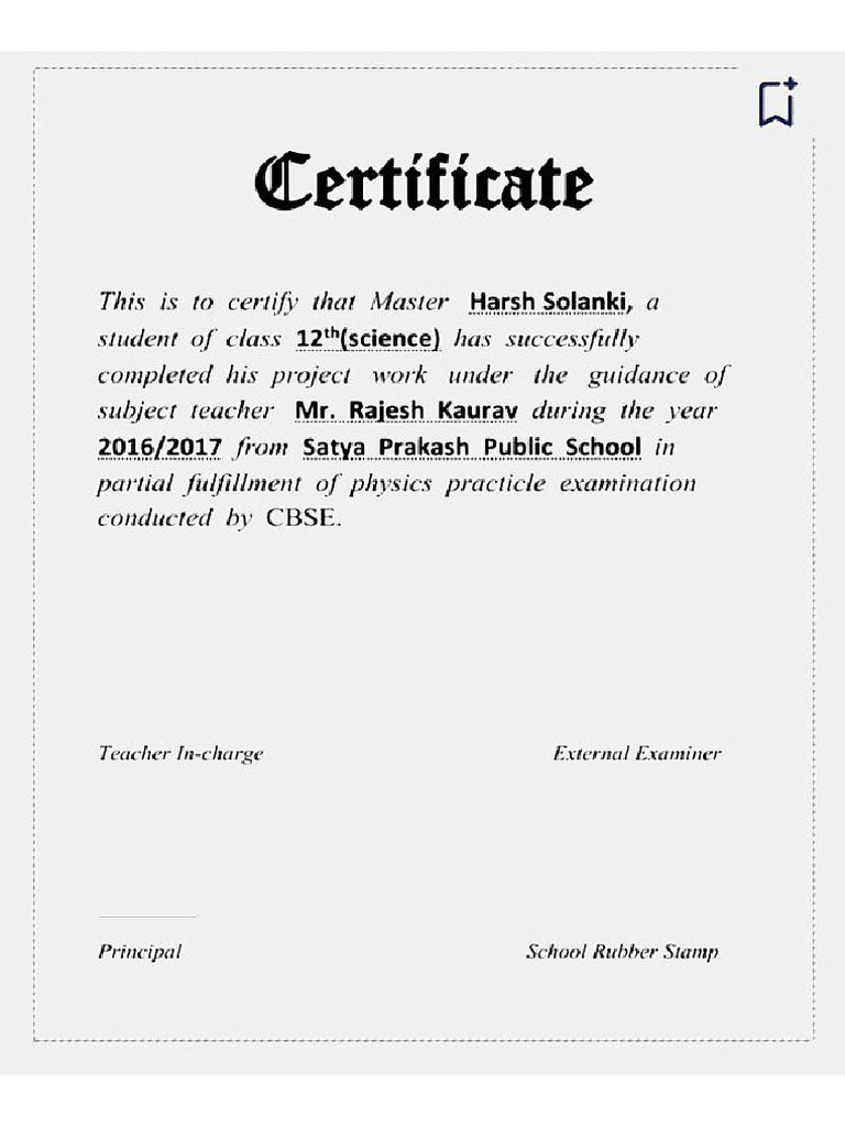 Physics Project 1 | PDF