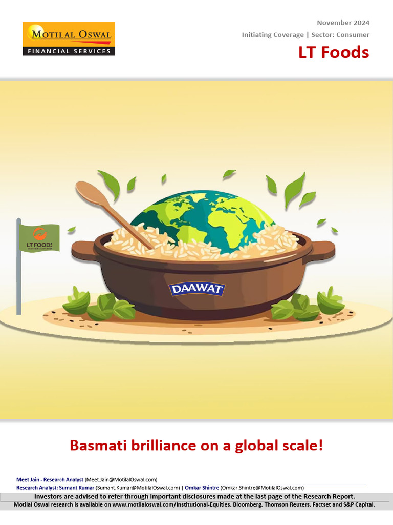 Ltfoods 20241105 Mosl Ic PG040 | PDF | Rice | Brand
