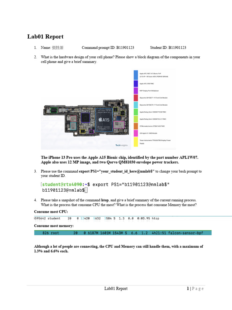 lab01 report 張甡源 | PDF | Science & Mathematics | Technology & Engineering
