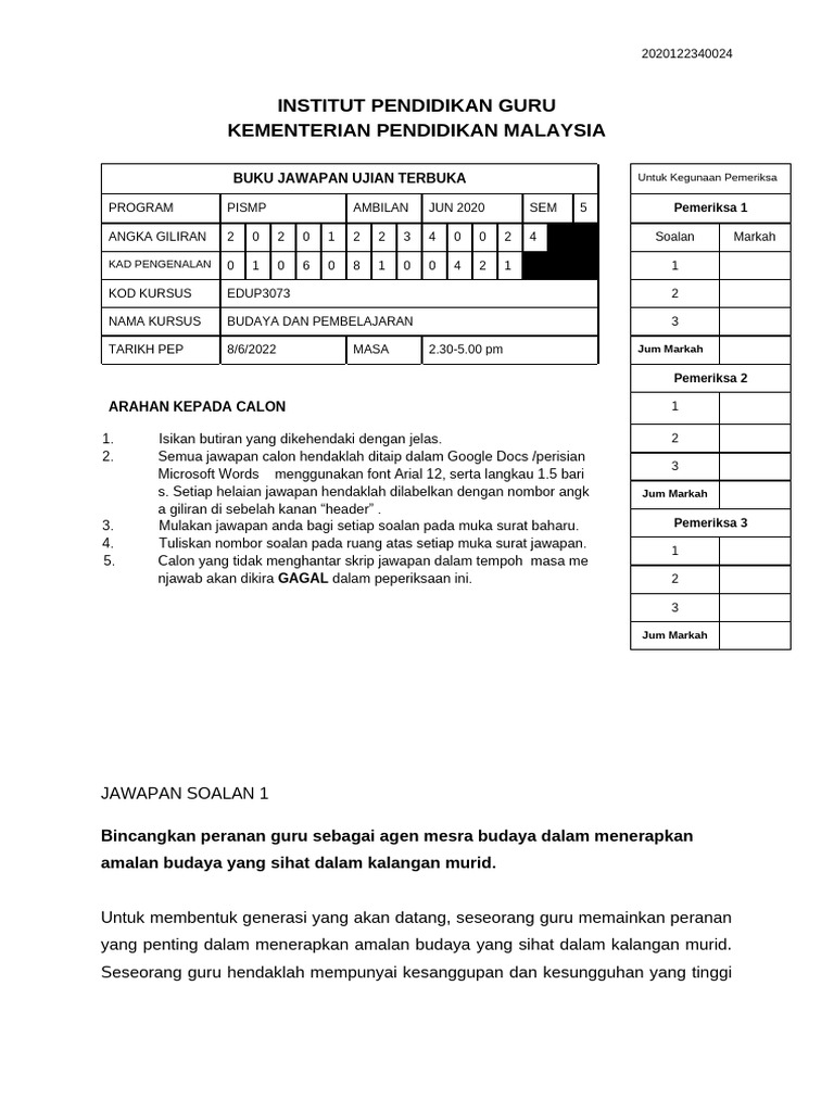 BM1 Edup3073 2020122340024 | PDF