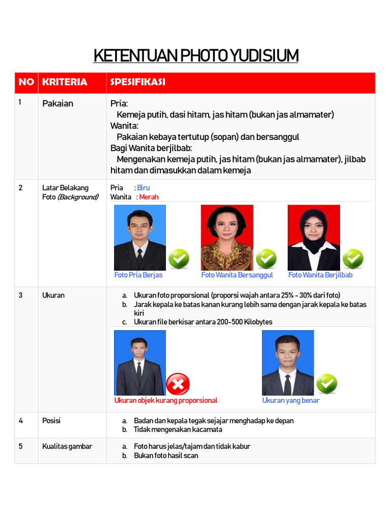 Ketentuan Foto Yudisium 2025 | PDF