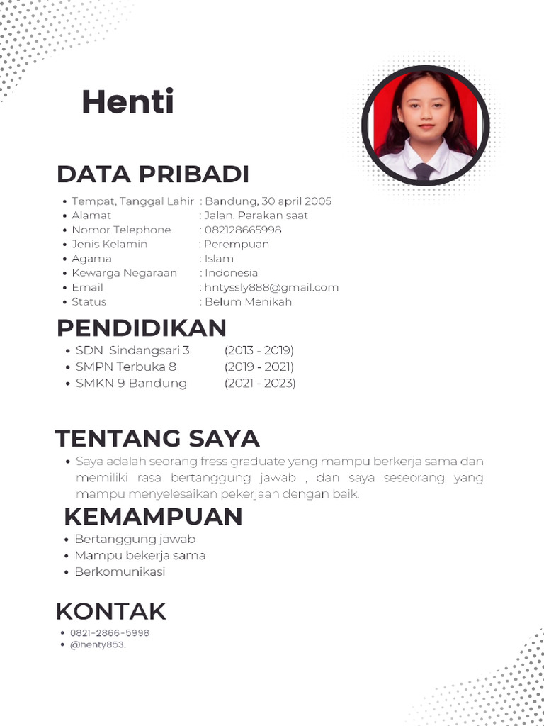 CV Fress graduate-WPS Office | PDF