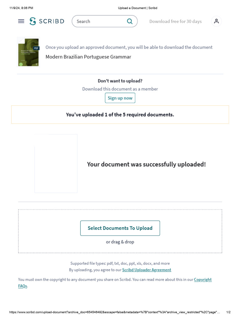 Upload A DocDXGument - Scribd | PDF | Scribd | Digital Technology