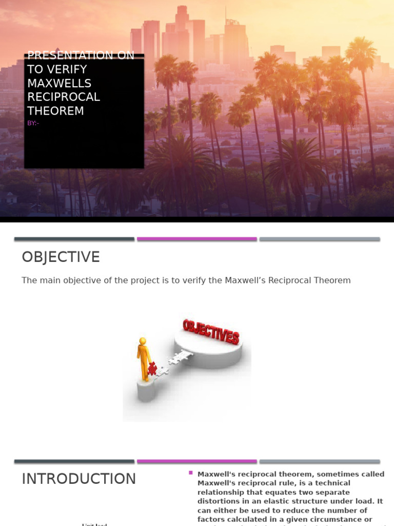Presentation On To Verify Maxwells Reciprocal Theorem | PDF | Force ...