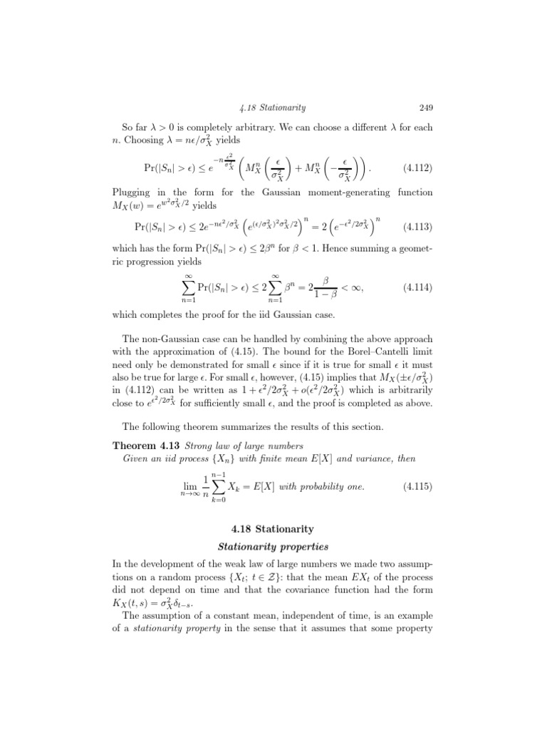 Stationarity Autocorrelation PSD Notes | PDF | Fourier Transform | Integral