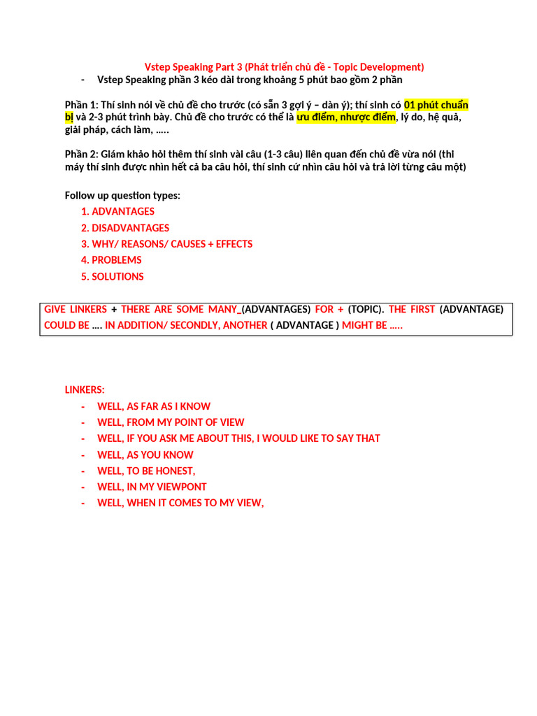 Vstep Speaking Part 3 | PDF | Movie Theater | Educational Technology