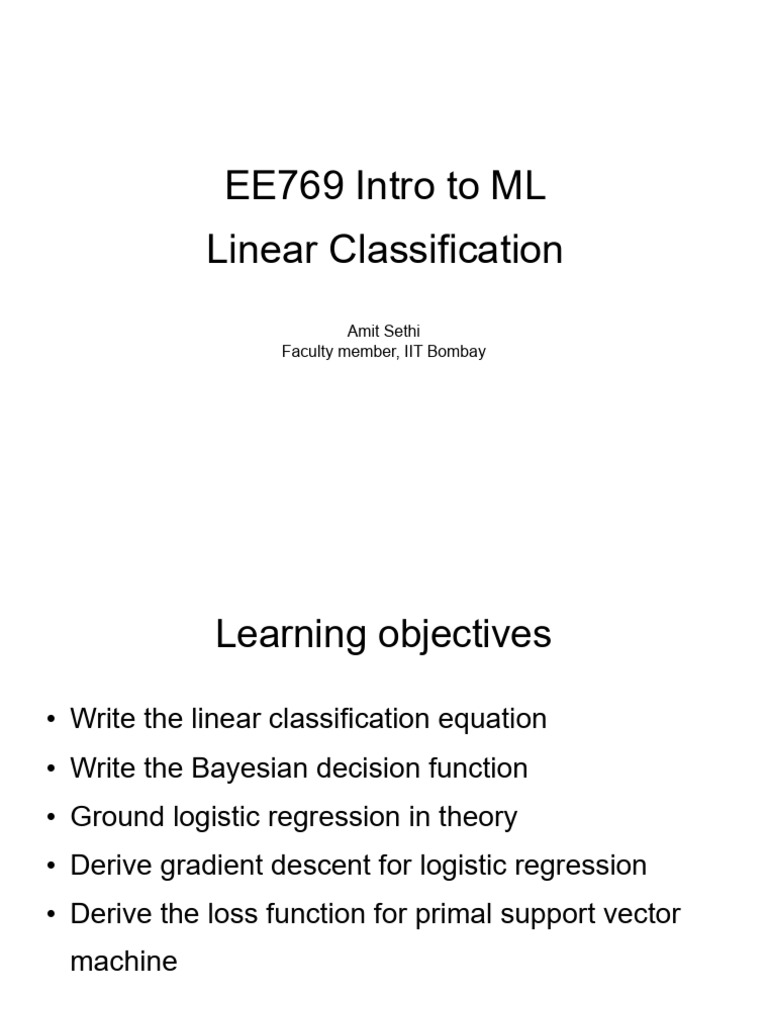 EE353 - 769 08 Linear Classification | PDF | Statistical Classification | Support Vector Machine