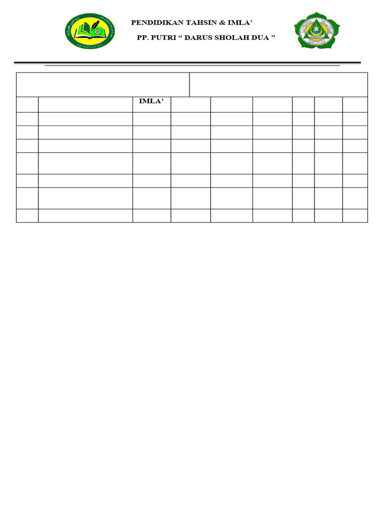 Rekap Nilai Khot Imlak 2024 | PDF