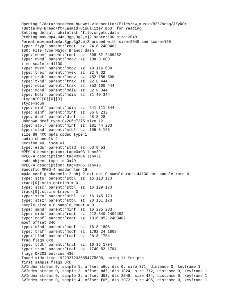 av_log | PDF | Video | Film And Video Technology