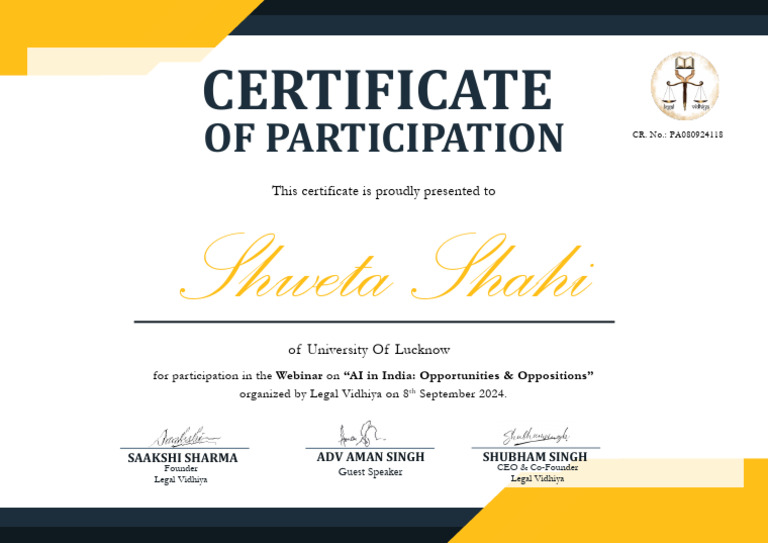 Certificate | PDF | Business | Finance & Money Management
