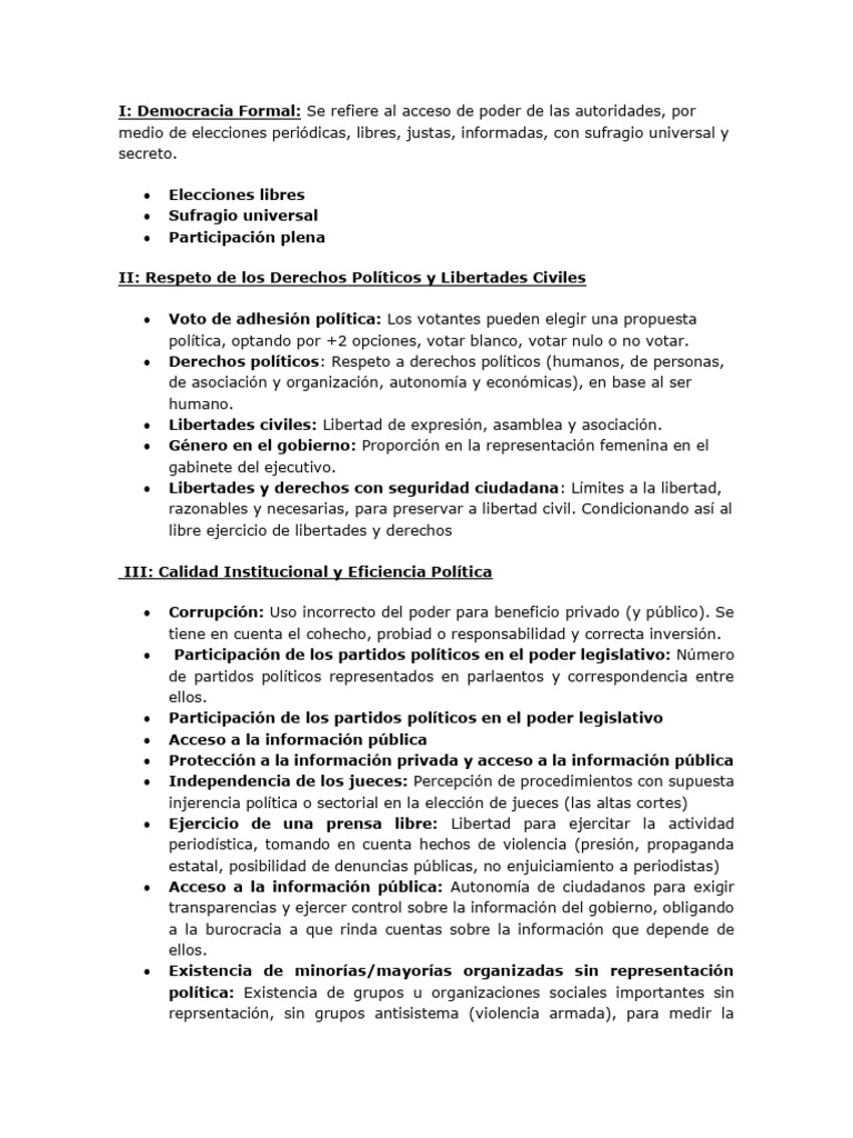 Elementos Clave de la Democracia Moderna | PDF | Libertad | Democracia