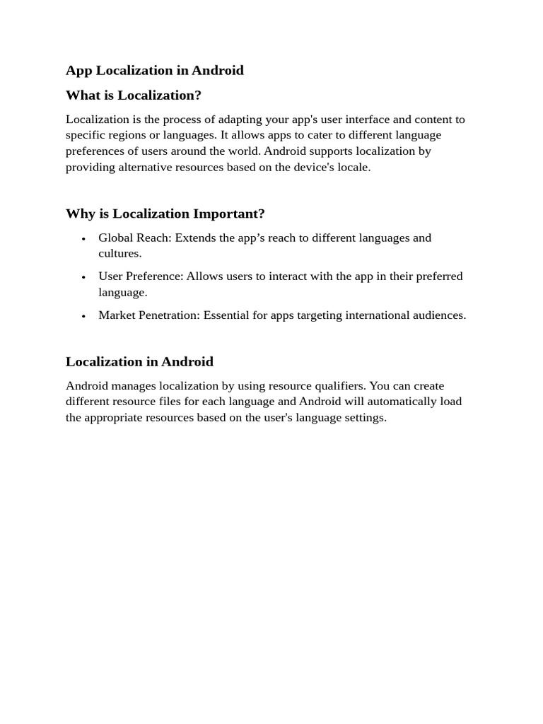 App Localization in Android | PDF | Android (Operating System) | Mobile App