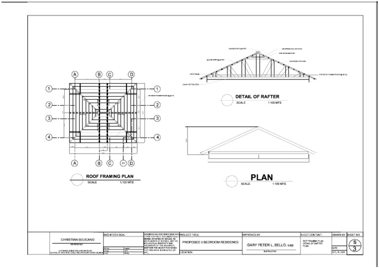 A B C D: Detail of Rafter | PDF | Structural Engineering