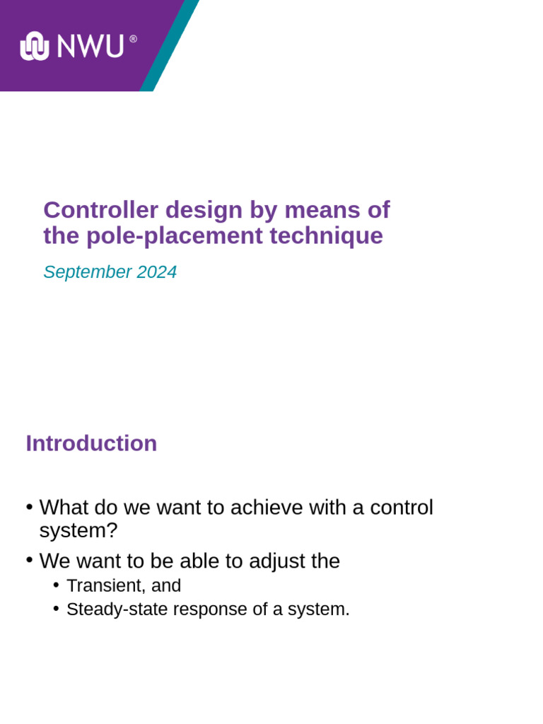 Pole-Placement Pid Design | PDF | Electronics | Algorithms
