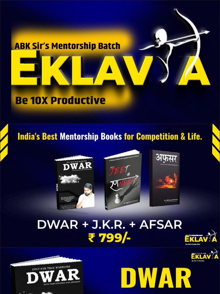 ABK Sir Eklavya Mentorship Batch-2 | PDF | Mentorship | Psychology