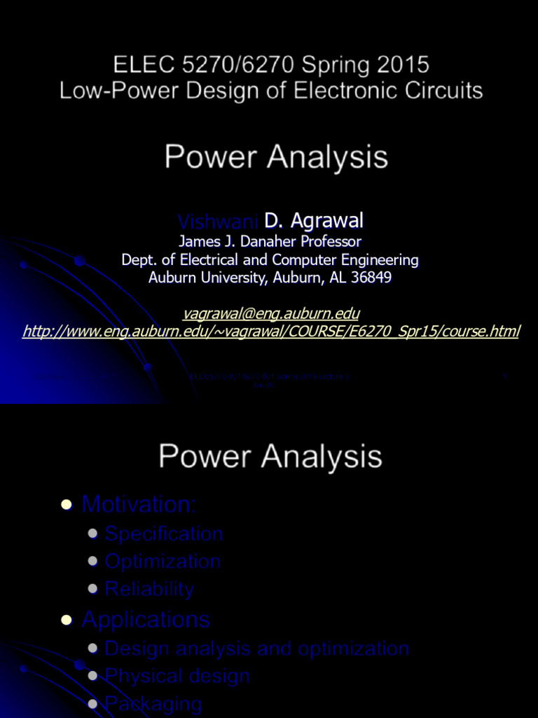 Lec 3 Low Power Design Of Vlsi Circuits 1725292985 Pdf Spice