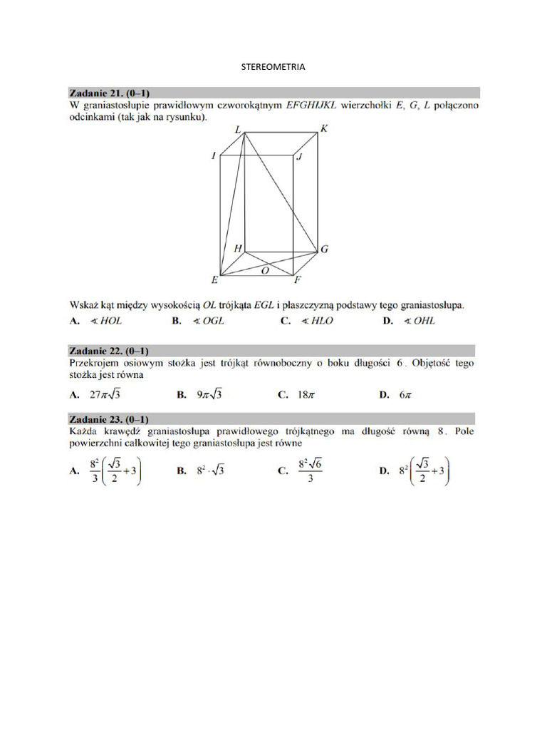 STEREOMETRIA | PDF