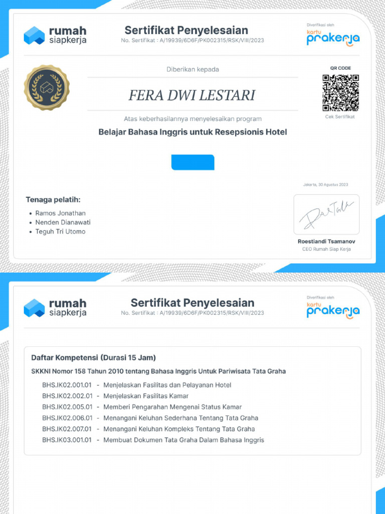 Blanko Hal1 Belajar Bahasa Inggris Untuk Resepsionis Hotel B0ewHwK A 19939 6D6F PK002315 RSK ...