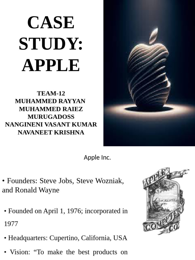 Apple Case Study Team11 | PDF | Apple Inc. | Computer Hardware