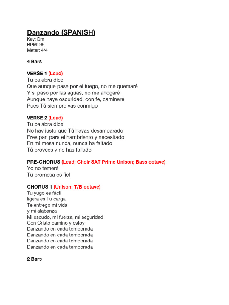 Danzando - DM - Spanish Lyrics | PDF | Arte | Poesía