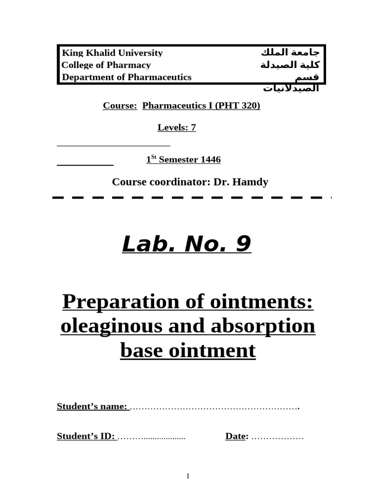 Ointment Bases: Oleaginous & Absorption | PDF | Topical Medication ...