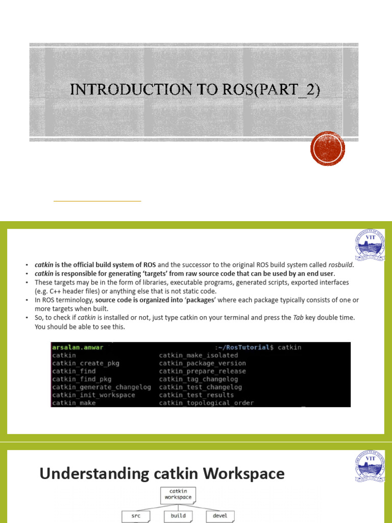 Lecture - 3 - Robotics - Robot - Programming - Introdution - To - ROS (Module - 2) - Part - 2 ...