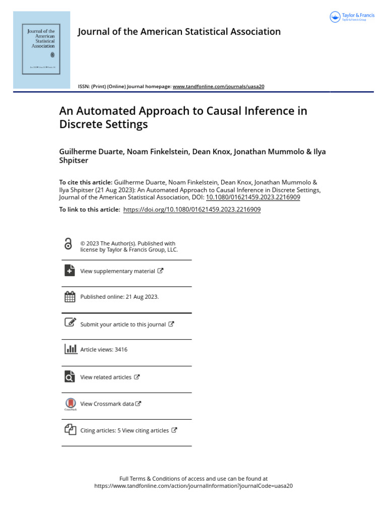 Automated Causal Inference with Couenne | PDF | Mathematical ...