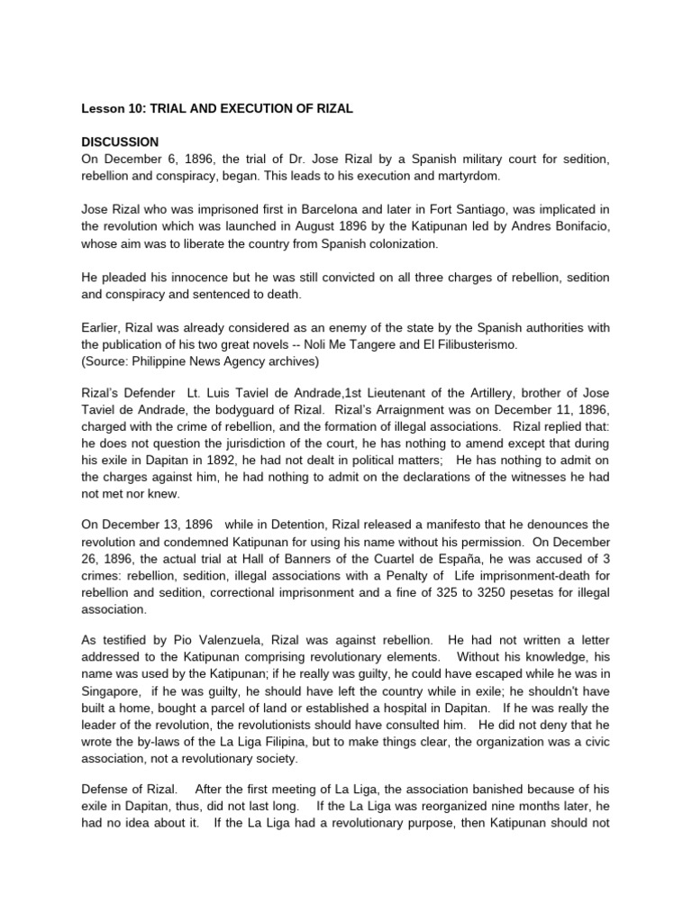 Module Lesson 10 Life and Works of Rizal | PDF | Philippines