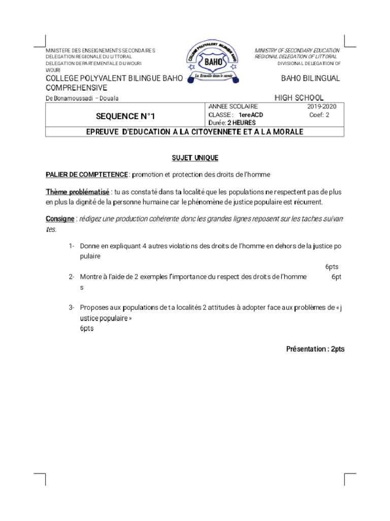 ECM 1ereACD Seq1-1 - Phoenix | PDF