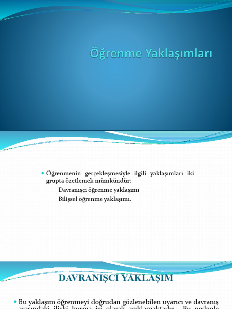 04 Ogrenme Yaklasimlari | PDF