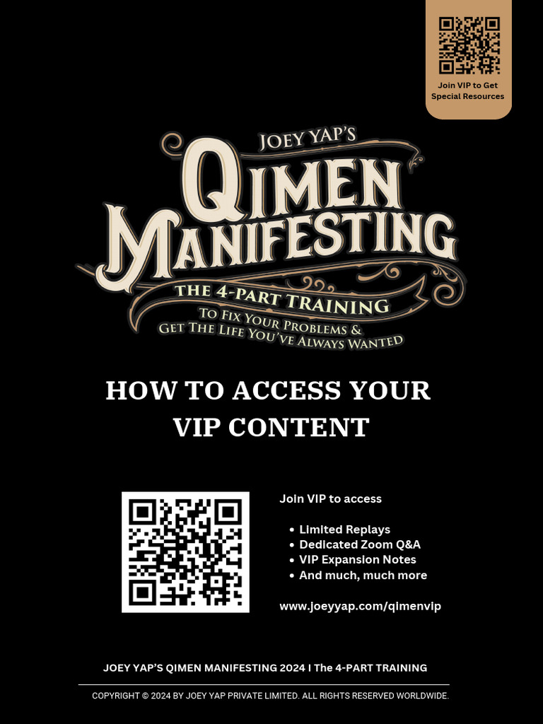 Qimen Manifesting 2024 VIP Access Guide | PDF | Cyberspace | Internet