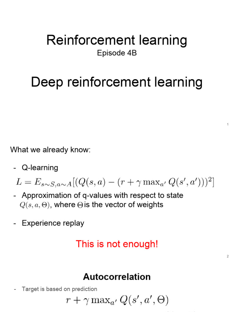 4b - Deep Reinforcement Learning | PDF | Computer Programming | Statistical Theory