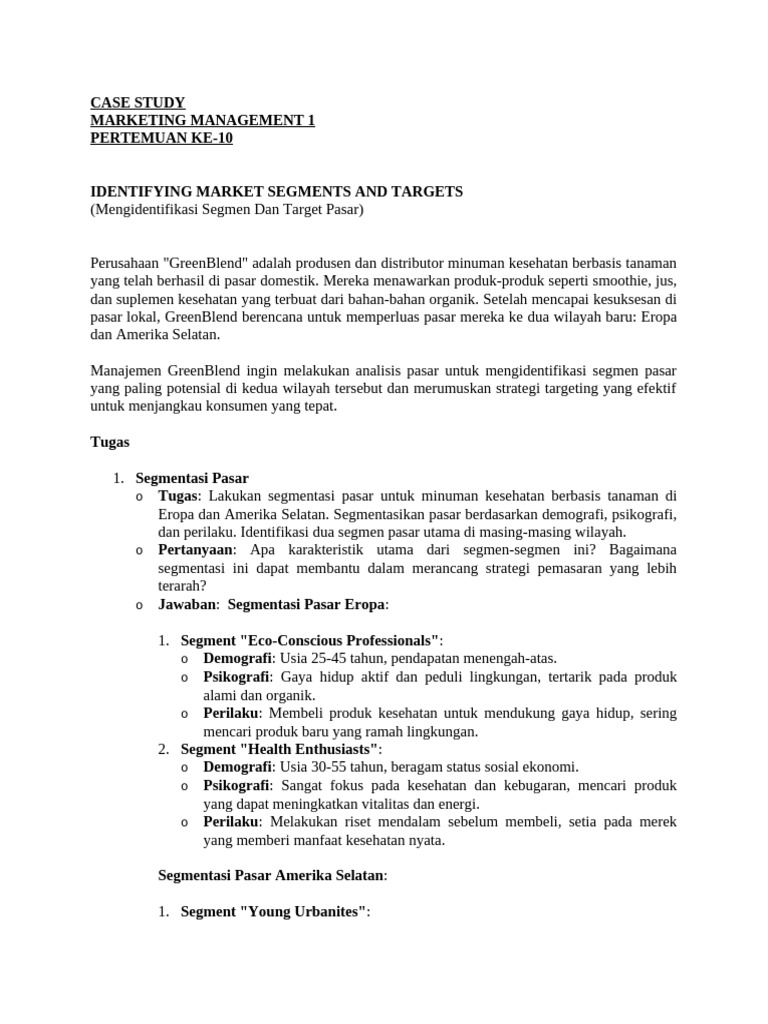 Pertemuan 10 Case Study MP1 | PDF | Bisnis | Pengembangan Diri